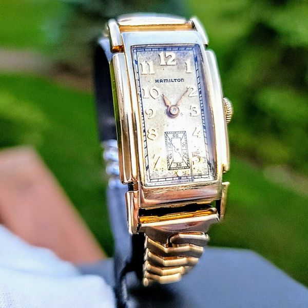 1938 HAMILTON Dickens Watch 17 Jewels Grade 980 U.S.A. 14K GF Vintage ...