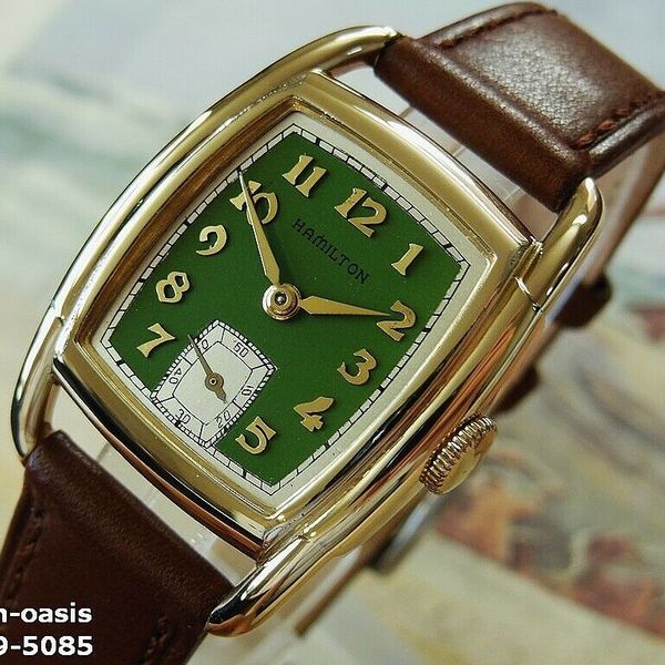 1939 Vintage HAMILTON DODSON, Stunning Green Dial, Serviced & Warranty ...