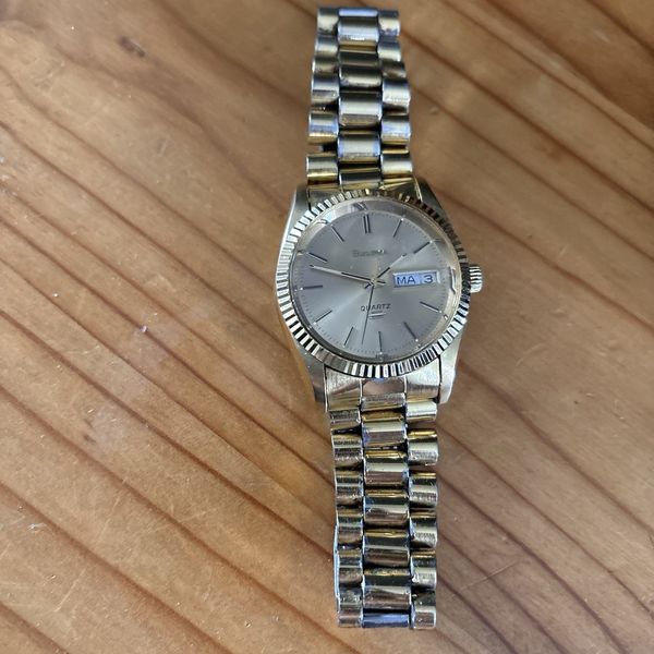 Very Rare Vintage Bulova N9 Swiss Fluted Bezel DayDate Quartz Watch ...