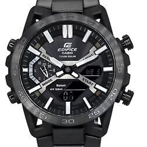 Casio Edifice Black Dial Tough Solar Sports 100M Men's Watch ECB-2000DC-1B | WatchCharts Marketplace
