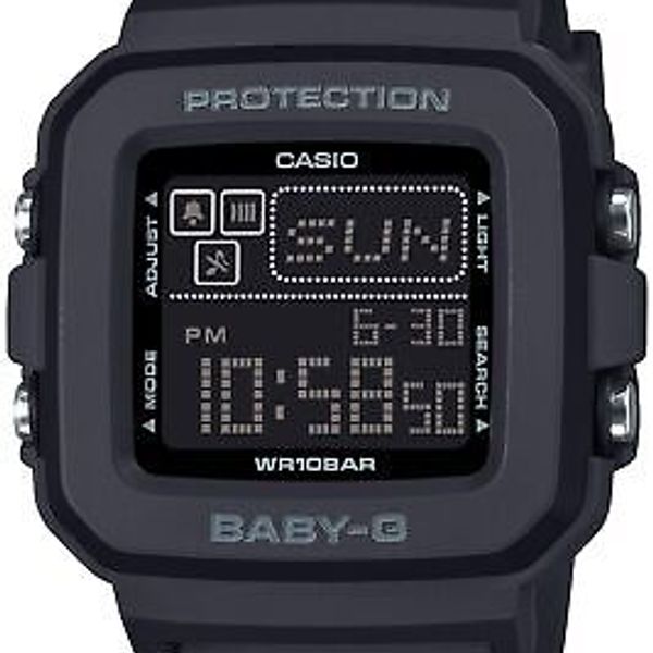 CASIO BABY-G BGD-10-1JF NEW BOX Black Quartz Stopwatch Digital Women ...
