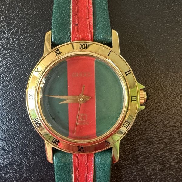 VTG Gucci 3000L Womens Dial Gold Watch w/Orig band, NEW BATTERY ...