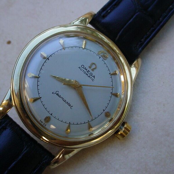 Very Nice SOLID 14K Gold Omega Seamaster cal. 354. Case Ref. G6546 ...