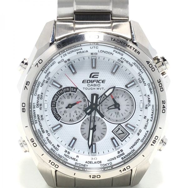[New] [Used] CASIO Edifice Watch SS/Chronograph White | WatchCharts ...