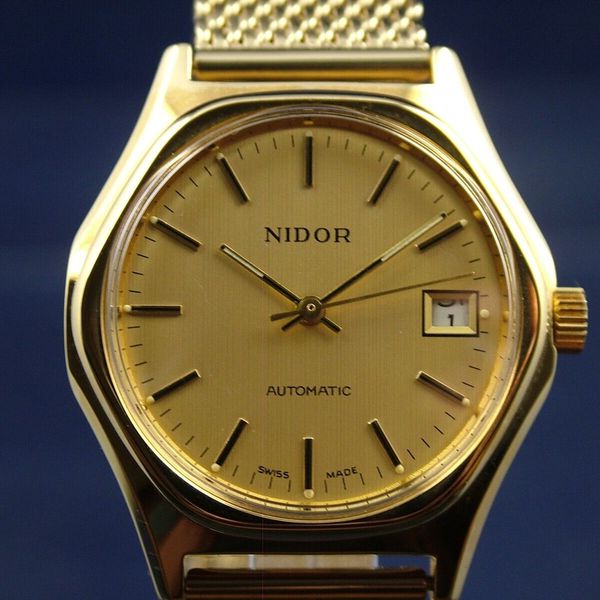 Nidor Automatic Watch Circa 1970s Swiss Retro Vintage New Old Stock Cal ...