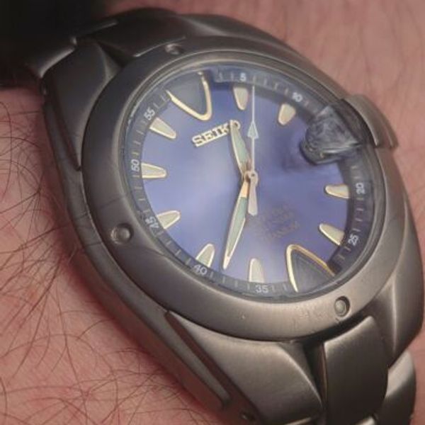 2000 SEIKO Cal 8F32 TITANIUM PERPETUAL CALENDAR WATCH 0049 SLL013P5 BLUE DIAL | WatchCharts ...