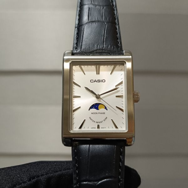 Casio Moonphase MTP-M105 Leather Dress Watch | WatchCharts Marketplace