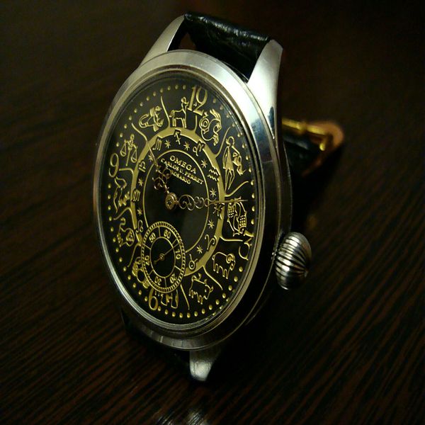 OMEGA SIGNS OF THE ZODIAC ANTIQUE SWISS POCKET WATCH MOVEMENT 1911 ...