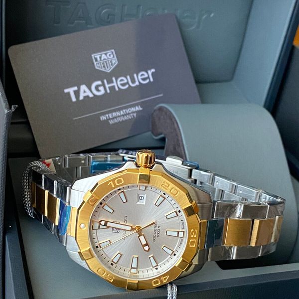 Tag Heuer 41mm Aquaracer White Dial Quartz Men's Watch WBD1120.BB0930 ...
