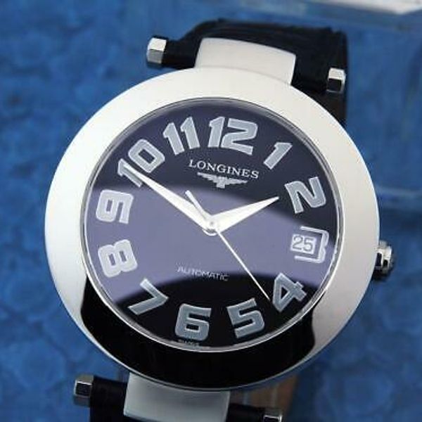 New Mens LONGINES " Dolce Vita " Steel Skeleton Automatic / 37mm ...