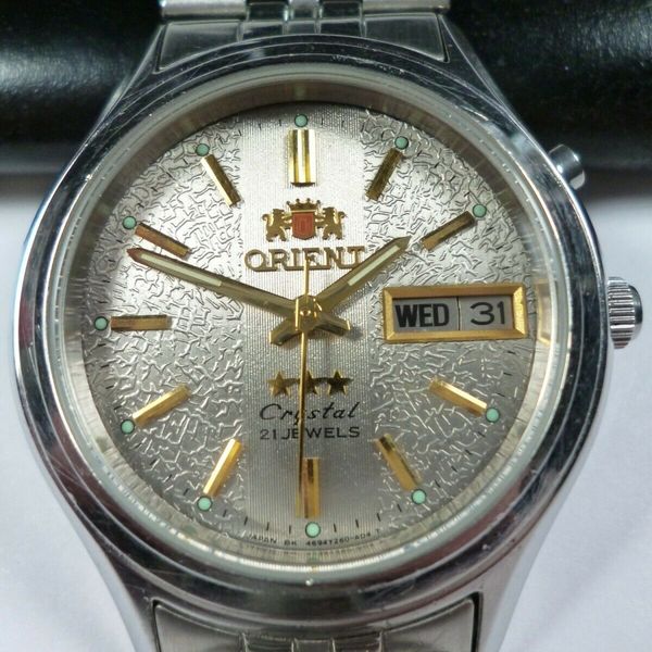 Vintage ORIENT 3 STARS Cristal Automatic 21 jewels Japan Men Wrist ...