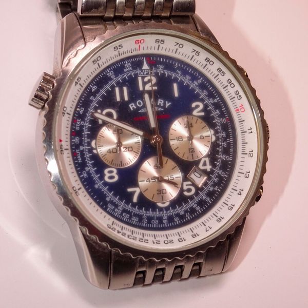 Rotory Chronospeed Mens Waterproof Watch Stainless St. Bracelet. new ...