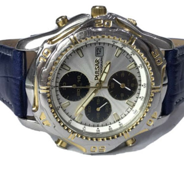 Vintage Pulsar (Seiko) Alarm Chronograph Men’s Wristwatch Y182-6B20 41mm | WatchCharts Marketplace