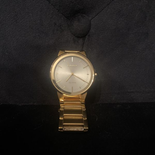 CITIZEN ECO DRIVE WATCH AXIOM MENS E031 R009028 GOLD STAINLESS STEEL ...