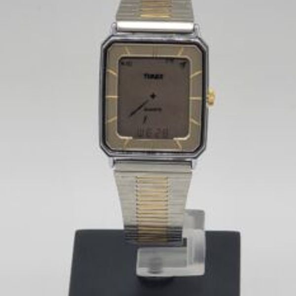 Rare Vintage TIMEX Z Cell LCD Illusion Alarm Day/Date Tone Menâ s Watch ...