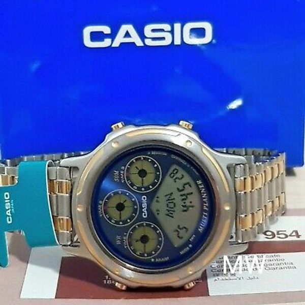 Casio Vintage Bgp-200 Qw.931 Japan Year 1990 Wr.164ft Multi Planner NEW ...