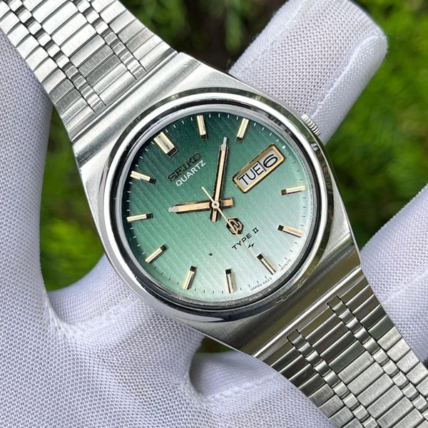 Vintage Seiko Type II Linen Green Fading Dial Japan Men's Quartz Watch 4623-8030 | WatchCharts ...