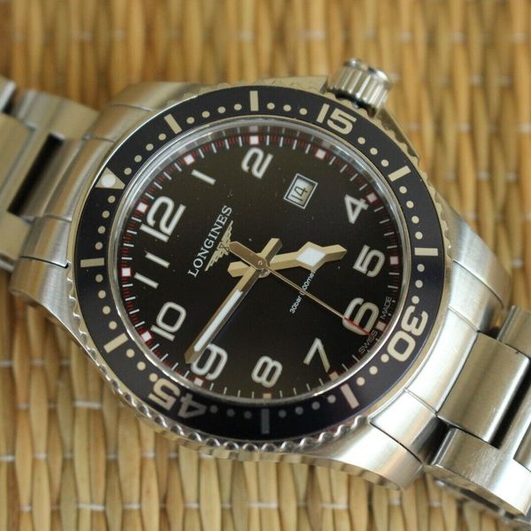 LONGINES HYDROCONQUEST BLUE BEZEL PRO SWIMMER SAILOR DIVER TOOL WATCH ...