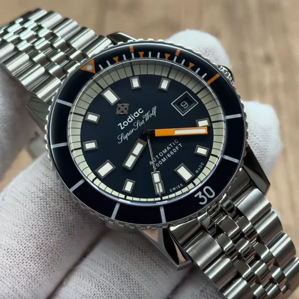 Zodiac ZO9266 Super Sea Wolf 53 Compression Automatic Sapphire Crystal ...