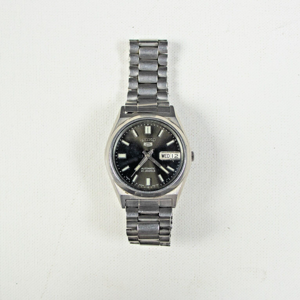 Rare Seiko 5 Automatic 7S26-0070 Black Dial, Day/Date, 21J, Lume Hands ...