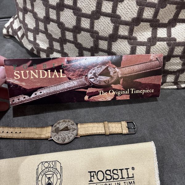 Fossil Sundial Wristwatch Vintage 1980s Fashion in Time The Original ...