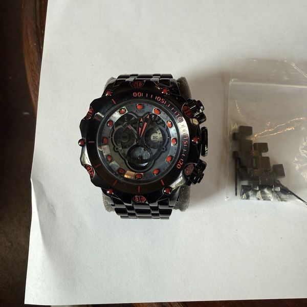 Invicta Reserve Venom Hybrid 35186 Swiss Movement/Calendar Rare Black ...