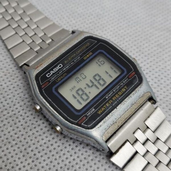 Vintage Casio Digital Watch A161 - Alarm Chrono - Original Bracelet ...