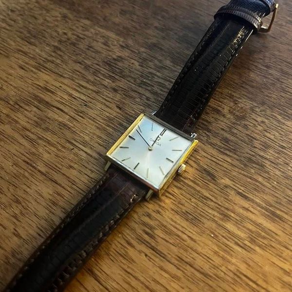 [WTS] Vintage OMEGA Genève 14k Gold Square Dial Dress Watch ...