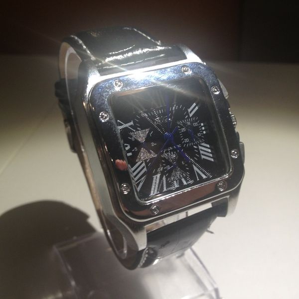 SOLD FSOT: NEW Jaragar Cartier Santos Homage Square Watch, Roman ...