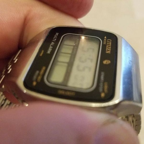 Citizen Digital Multi Alarm Rare Vintage 40-1030 GN-4-S Stainless Steel ...