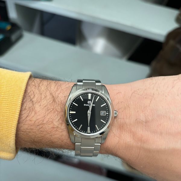 Full Set Grand Seiko SBGX261 Quartz Watch Black Dial 37mm Box and paper ...