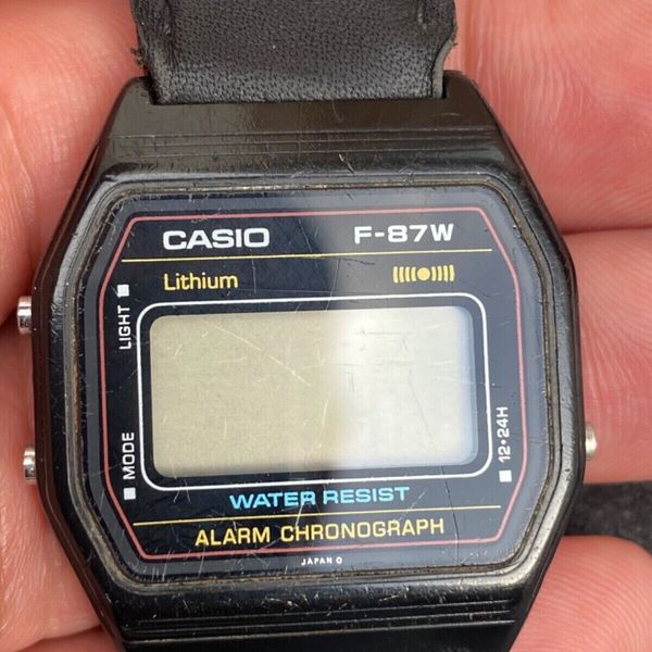 Vintage Casio F-87W Watch for parts or repair f87w f87 retro classic ...