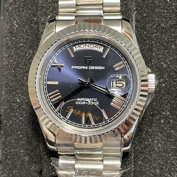 Pagani Design PD-1752 Day/Date Homage 36mm ST16 Automatic Watch Dark ...