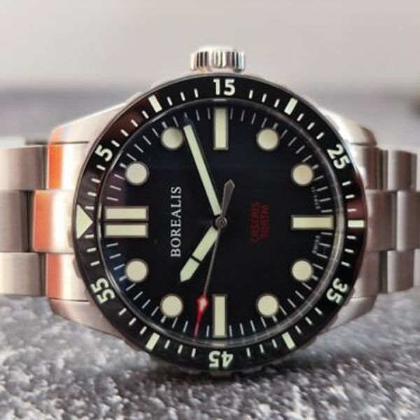 Borealis Cascais STP1-11 Swiss Automatic Diver Watch Black Dial Ceramic ...