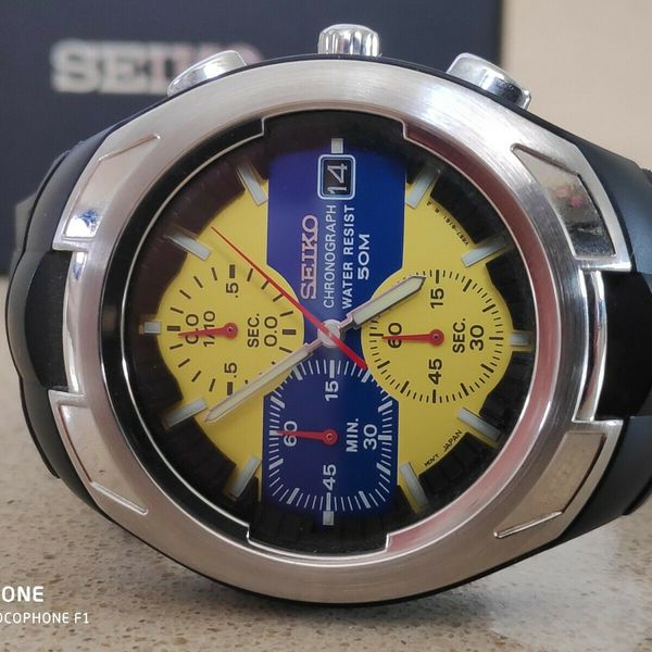 Super Rare Vintage Seiko V657-6120 50m WR Chronograph Quartz Men's ...