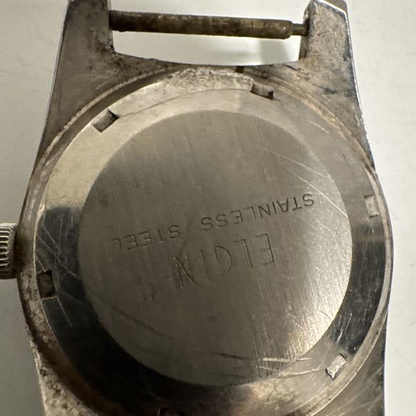 Vintage Elgin Skin Diver Pepsi Bezel 4156 Automatic Day Date Mens Watch ...