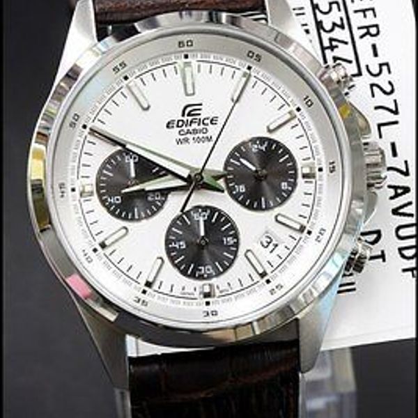 EFR-527L-7A White Casio Men's Watches Edifice Chronograph 100M Date ...