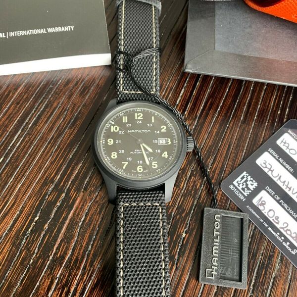 Hamilton H70575733 Khaki Field Titanium Auto 42MM Black | WatchCharts