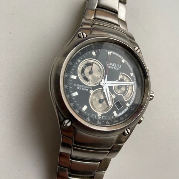 MEN WRIST Watch QWARTZ CASIO EDIFICE CHRONOGRAPH CAL 4358 JAPAN ...