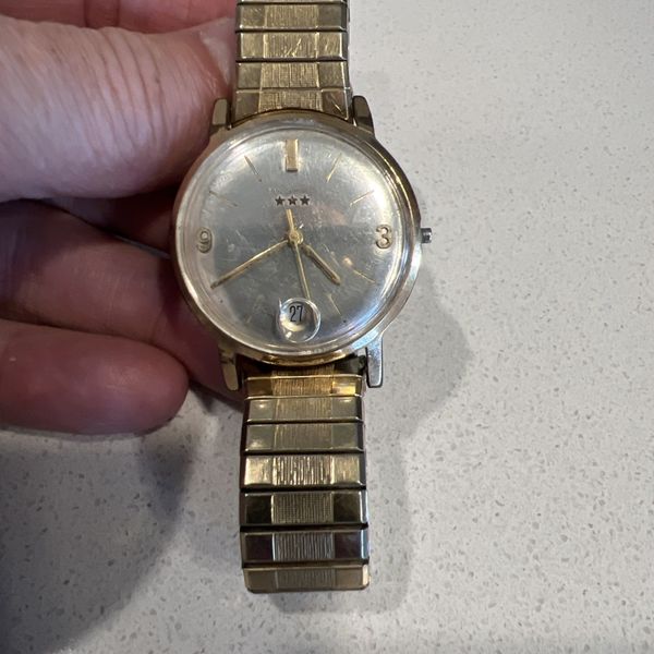 Benrus 3 Star Selfwinding Watch Gold Tone Vintage For Parts As Is ...