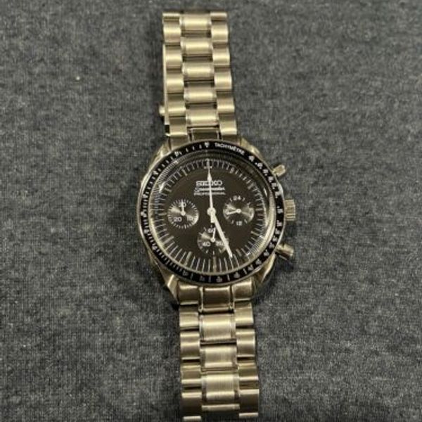 CUSTOM SEIKO BLACK PROFESSIONAL CHRONOGRAPH QUARTZ VK63 MOVEMENT ...