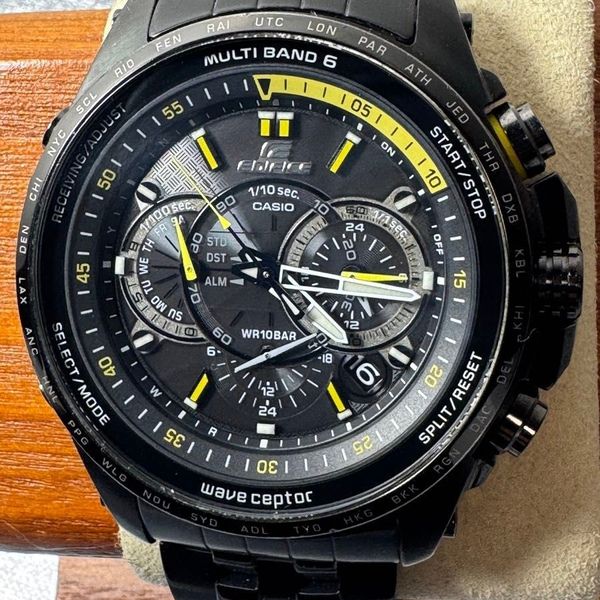 CASIO EDIFICE EQW-M710DC-1AJF Solar Black Yellow Watch From Japan ...