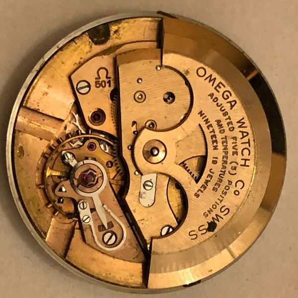 Omega cal. 501 spare parts original movement swiss watch | WatchCharts