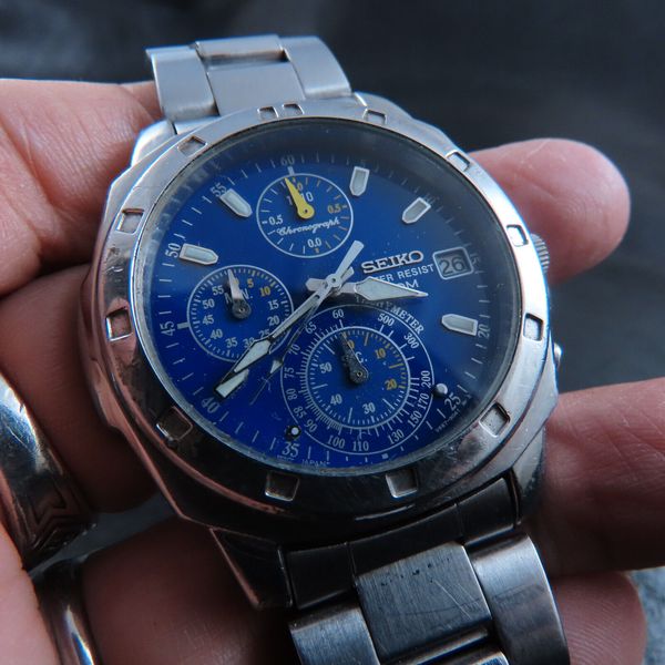 V657 Japan Seiko Chronograph Quartz Men Watch | WatchCharts Marketplace