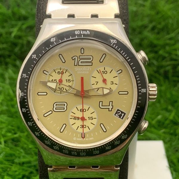 Swatch Swiss Irony V8 Quartz AG 2002 Panda Beig Face Tachymeter Chronograph Men' | WatchCharts ...