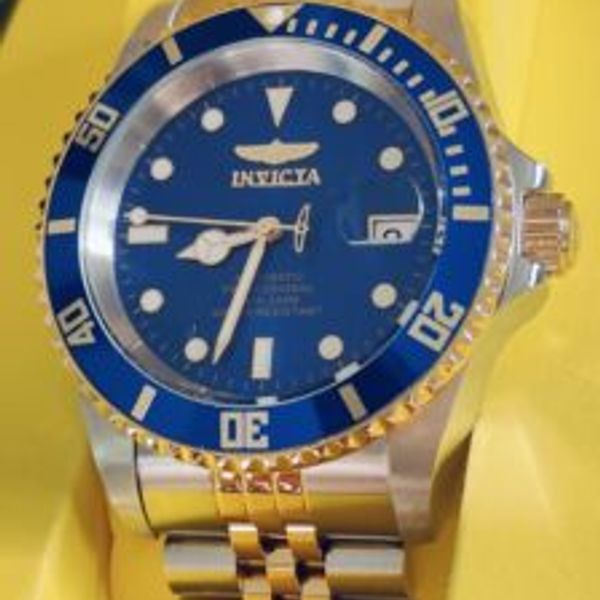 Invicta Men's Pro Diver Automatic Blue Dial Two-Tone Stainless Steel ...