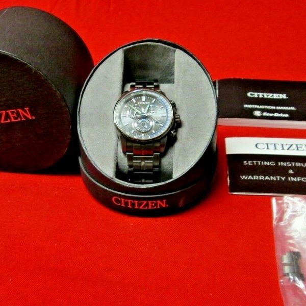 Citizen E650 Perpetual Chronograh Eco Drive Watch W/Tachmeter Grey E650 ...