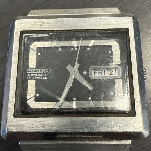 Seiko 5 Automatic 6309-5030 Vintage TV Square Watch, 17 Jewels BROKEN ...