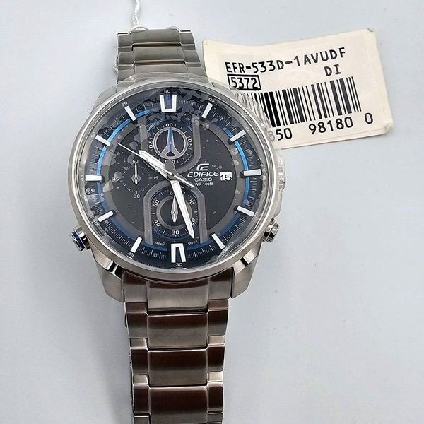 CASIO EDIFICE EFR-533D-1A QUARTZ CHRONOGRAPH SPORTS WATCH STAINLESS ...