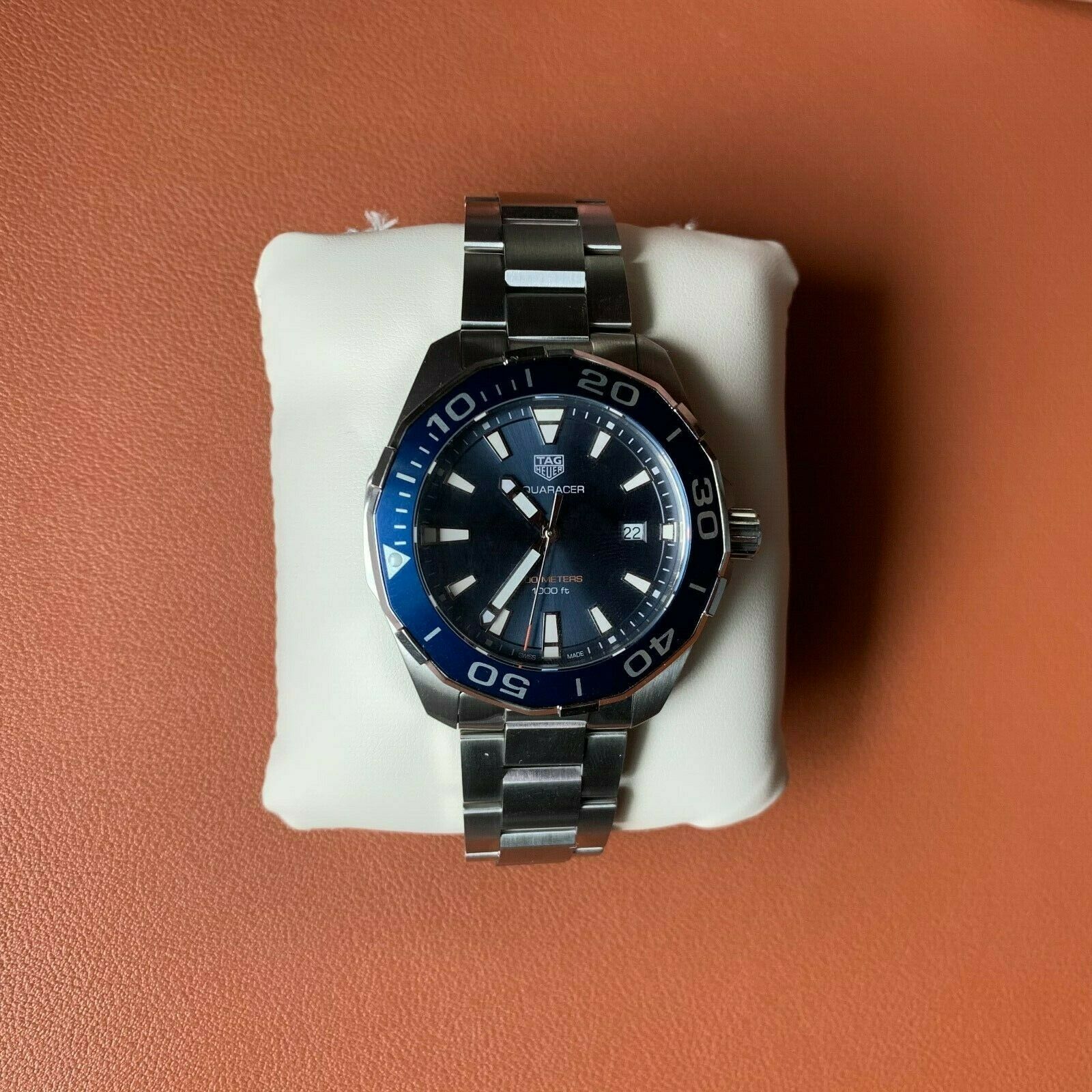 Tag Heuer Aquaracer Quartz Blue Dial 43mm Men's Watch WAY101C.BA0746 ...